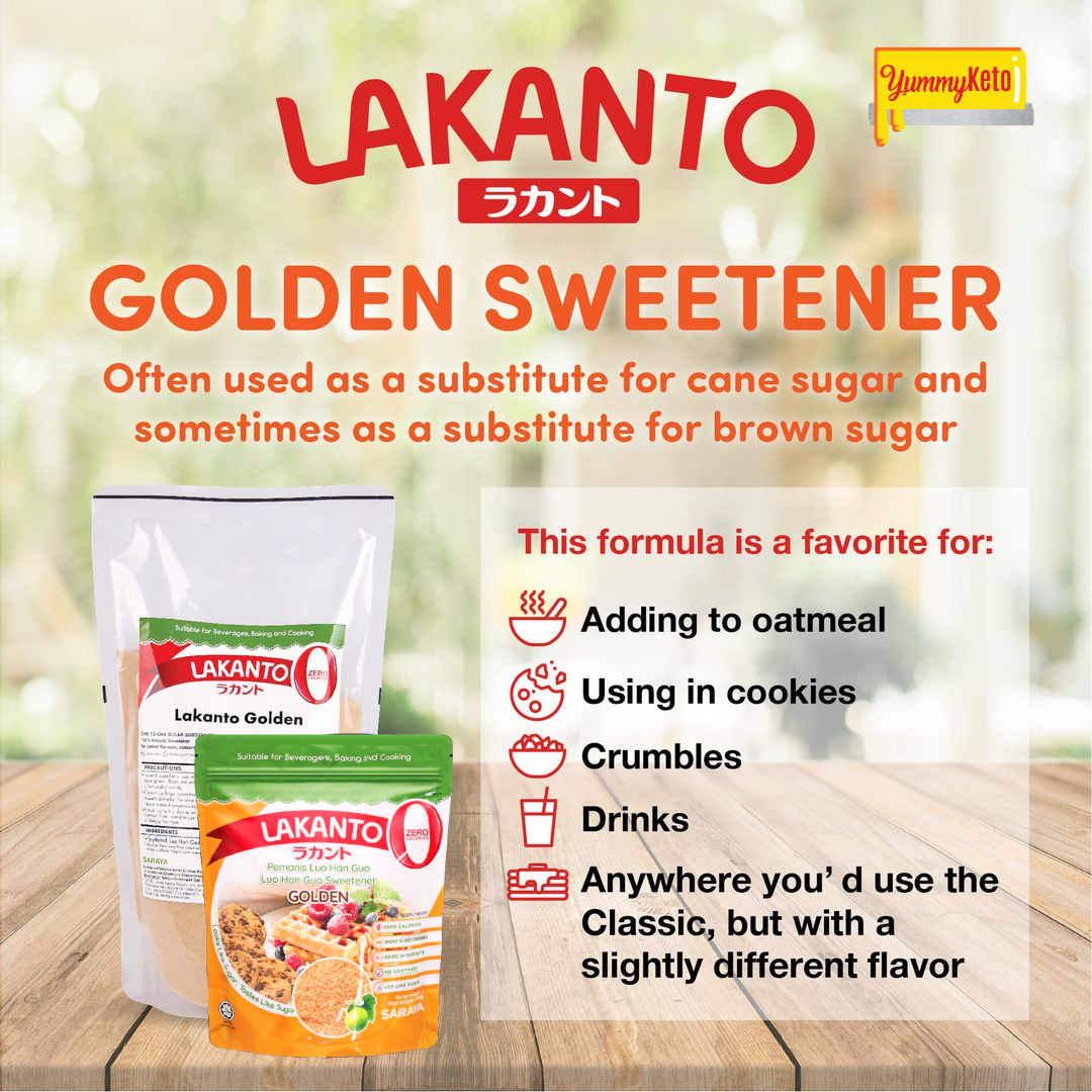 LAKANTO GOLDEN Sweetener 200g 1kg Keto Brown Sugar [HALAL] Pengganti ...