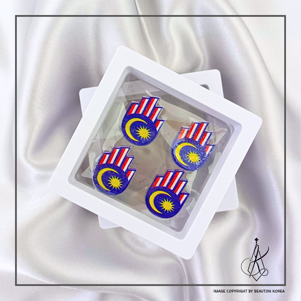 Baby Brooch Pin Tudung Bendera Malaysia Brooch Bunga Merdeka Kerongsang ...