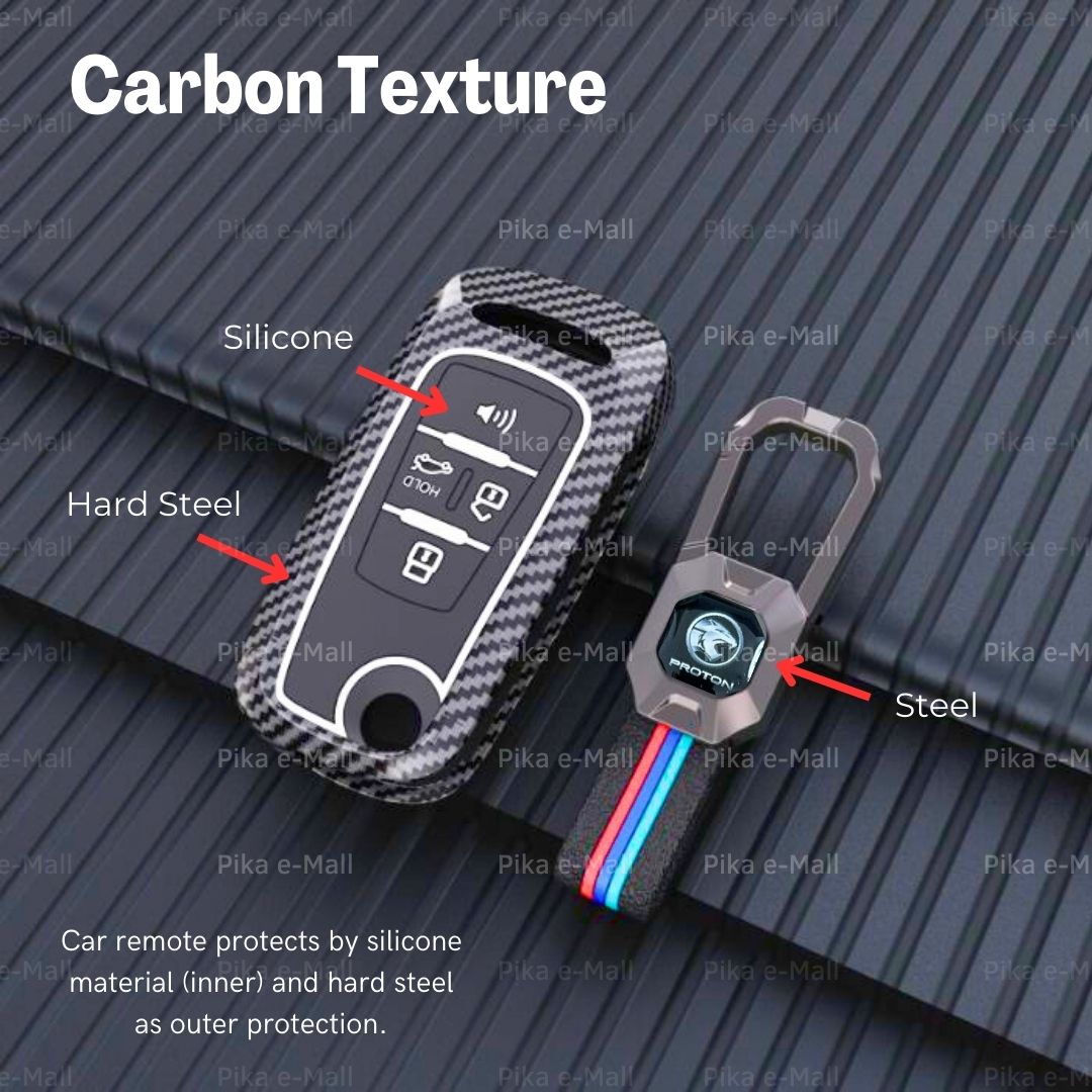 CARBON Proton Key Cover Saga VVT Persona Iriz Preve Suprima S Flip Key ...