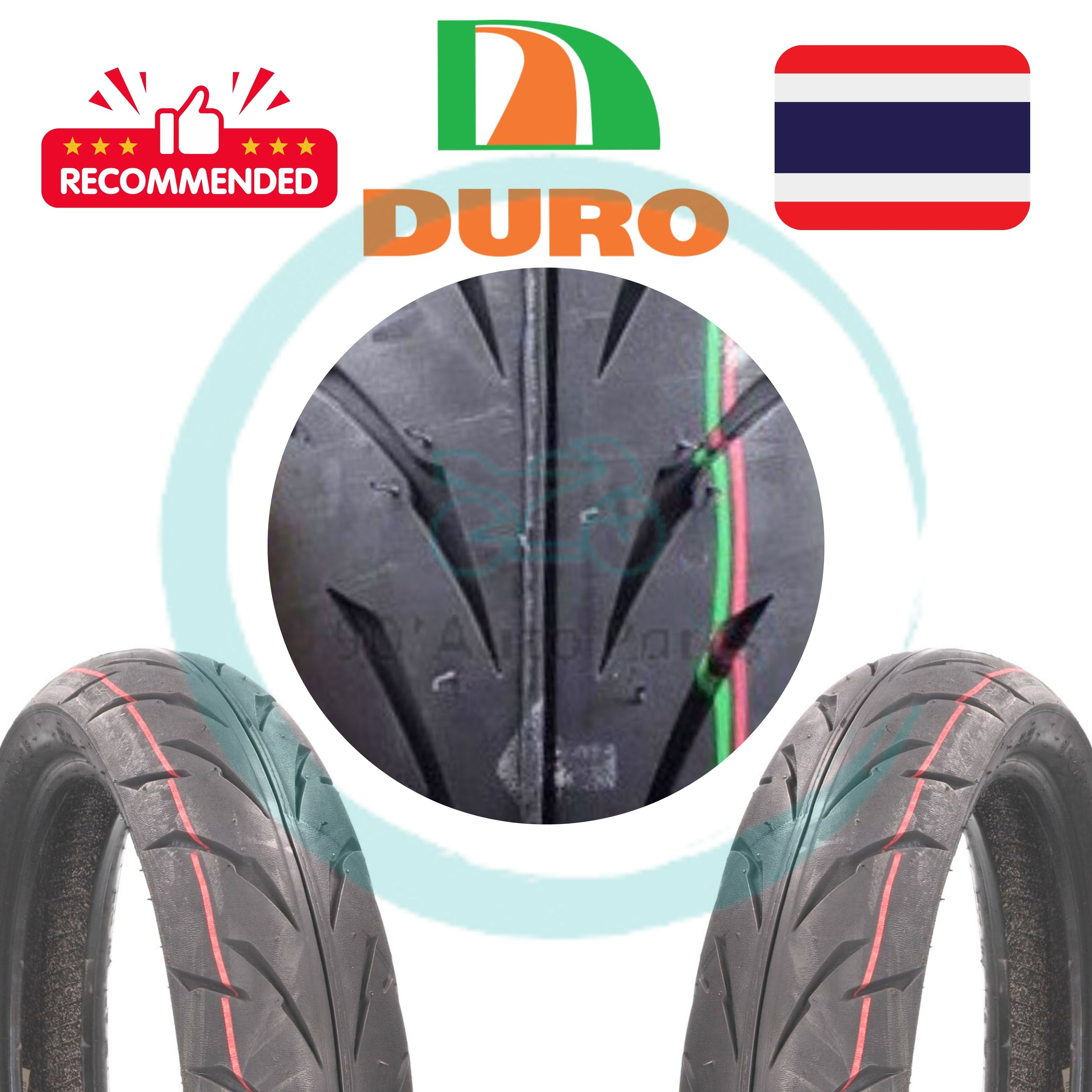 DURO HF 918 TYRE MOTORCYCLE TUBELESS 17 PATTERN V TAYAR MOTOR TUBELESS ...