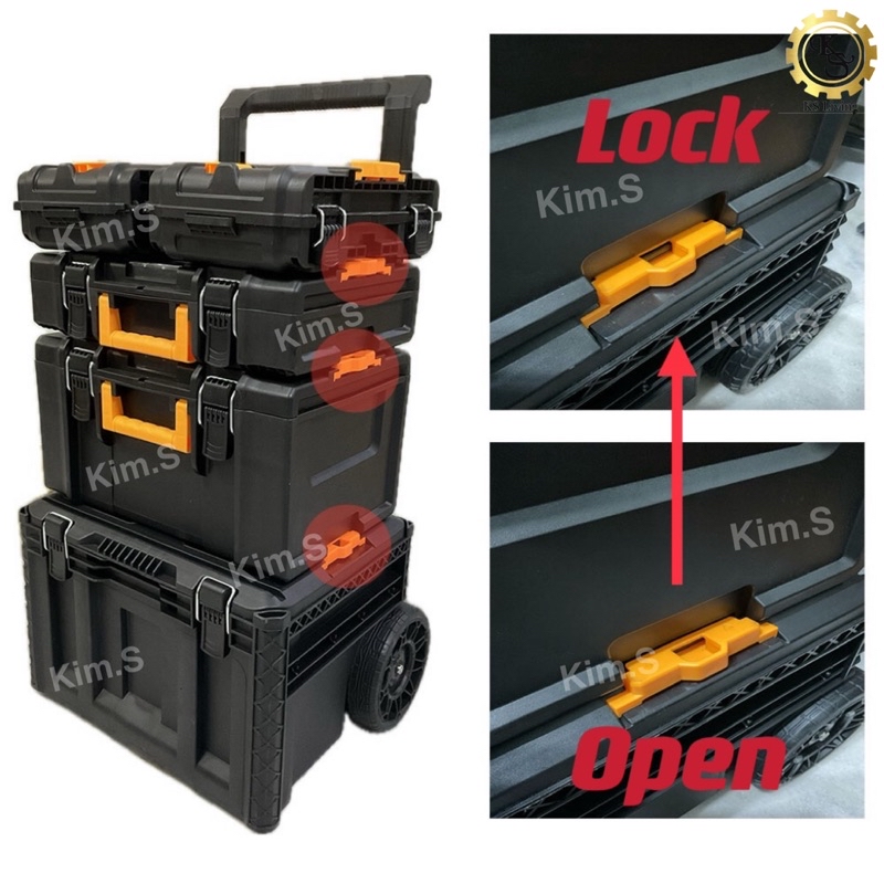 Kim.S Mivon Super M Tools Box Rolling Toolbox Multipurpose Case Drill ...