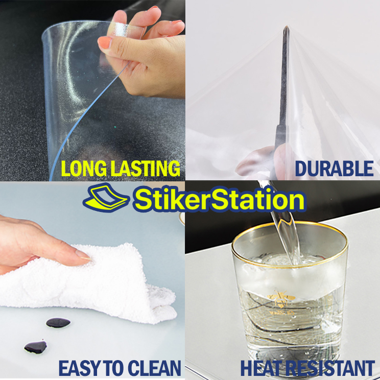 Big Piece PVC Table Mat / Alas Meja Plastik Besar / PVC Alas Meja ...