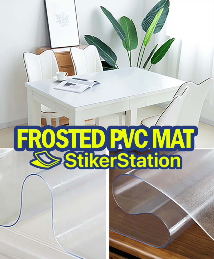 Big Piece PVC Table Mat / Alas Meja Plastik Besar / PVC Alas Meja ...
