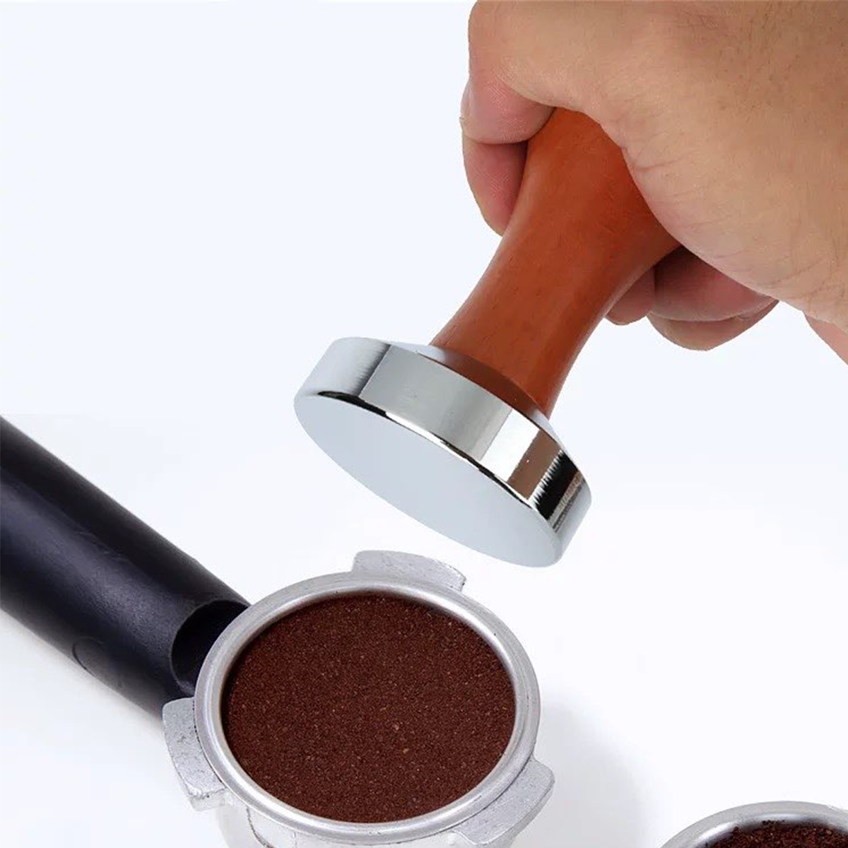 Giselle Espresso Coffee Wood Handle Tamper With Stainless Steel Flat ...