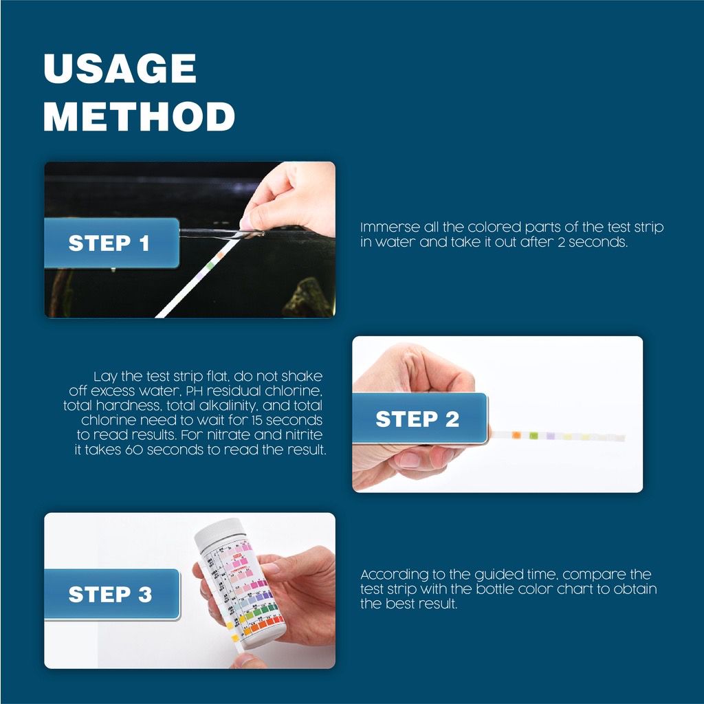 [PREMIUM] YEE Aquarium 9 in 1 Water Quality Tester Testing Strip 水质检测纸 ...