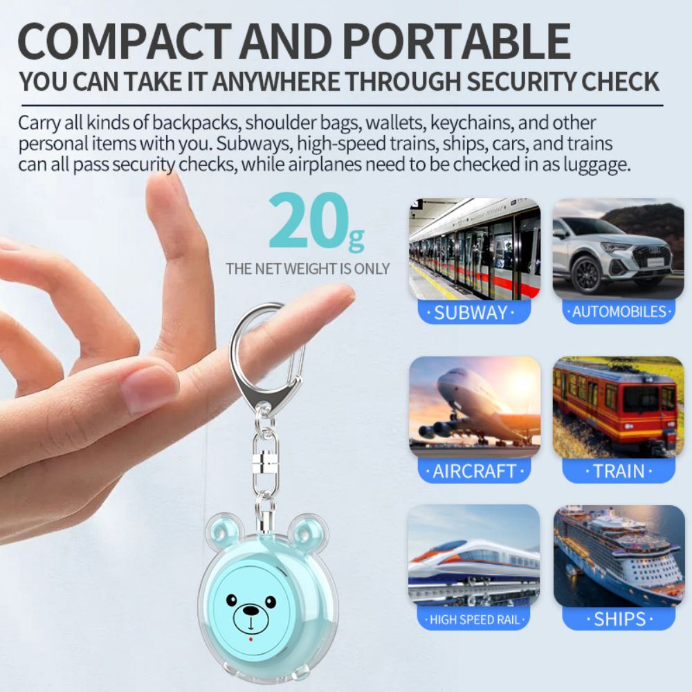 Mini Type C Rechargeable Cute Mini Smart Self-Defense Alarm Female Self-Defense Personal Alarm ...