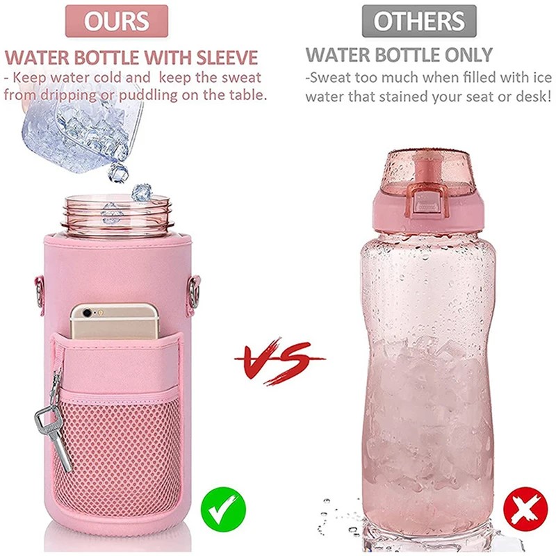 Drinking Bottle Cover Pouch With Hand Strap Cute Water Bottle Cover beg ...