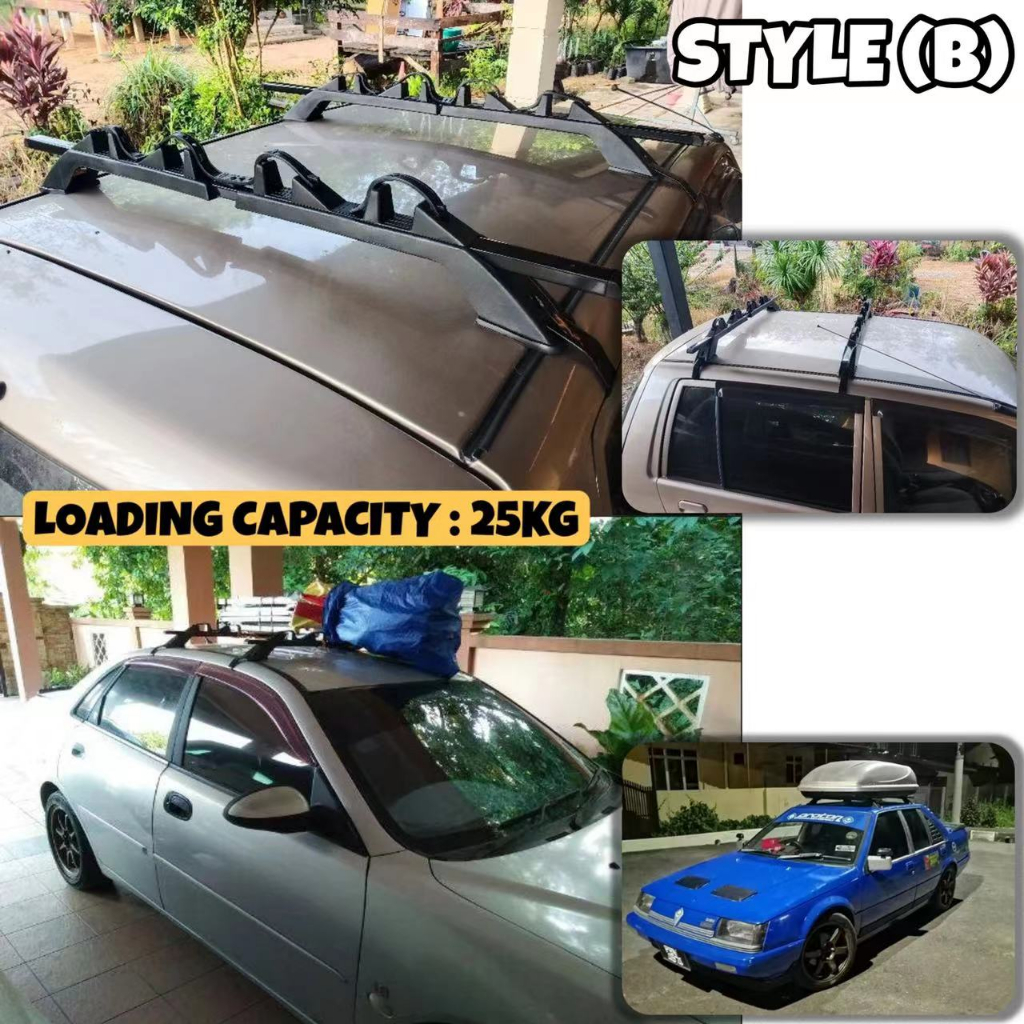 PERODUA MYVI Car Roof Top Cargo Carrier Rack Luggage Rail Bar Rak ...