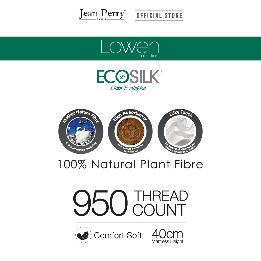 EcoSilk® - Jean Perry Lowen 5 In 1 Queen Quilt Cover Set (40cm ...