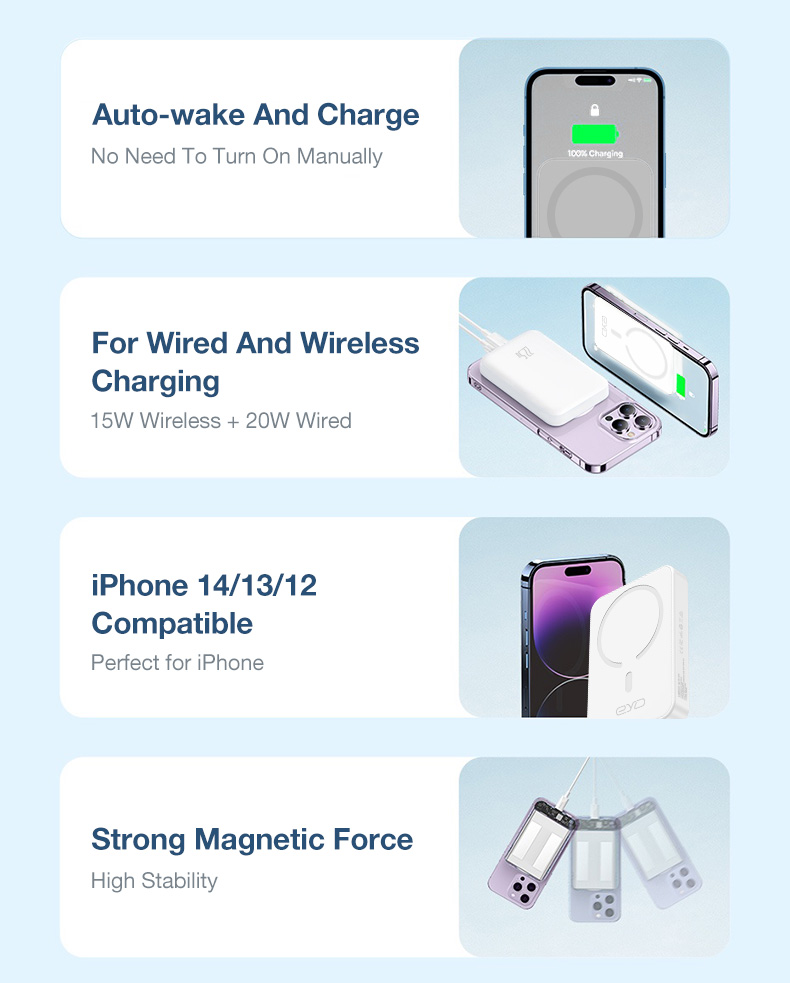 EYD JS35 Power Bank Mini Wireless Magnetic Fast Charge Original Mobile ...
