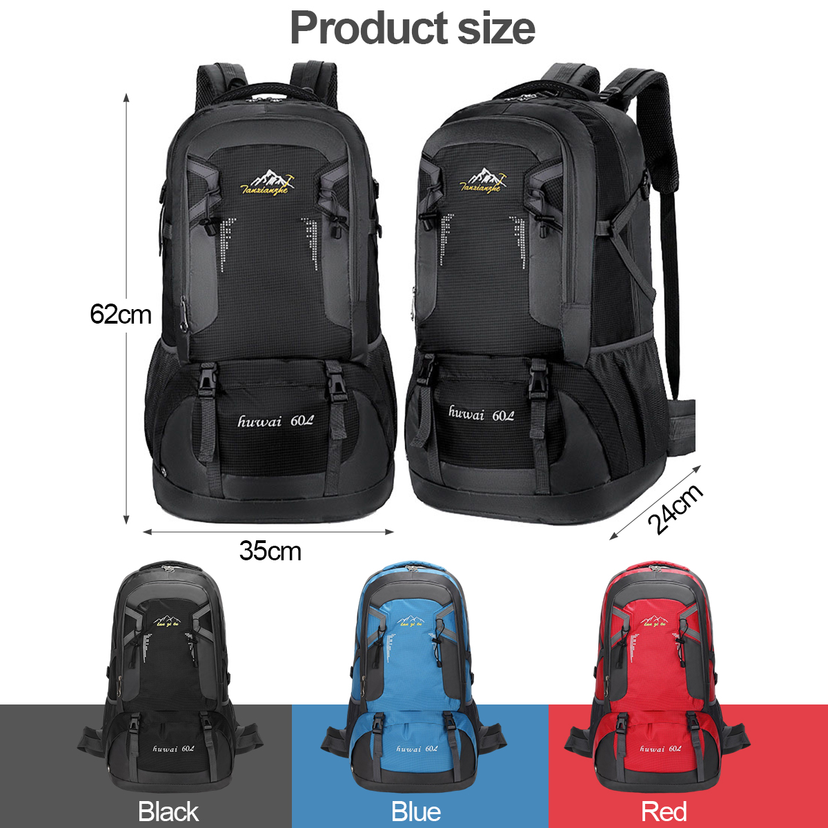 Ultralight 60L Large Capacity Bag Portable Waterproof Backpack Outdoor ...