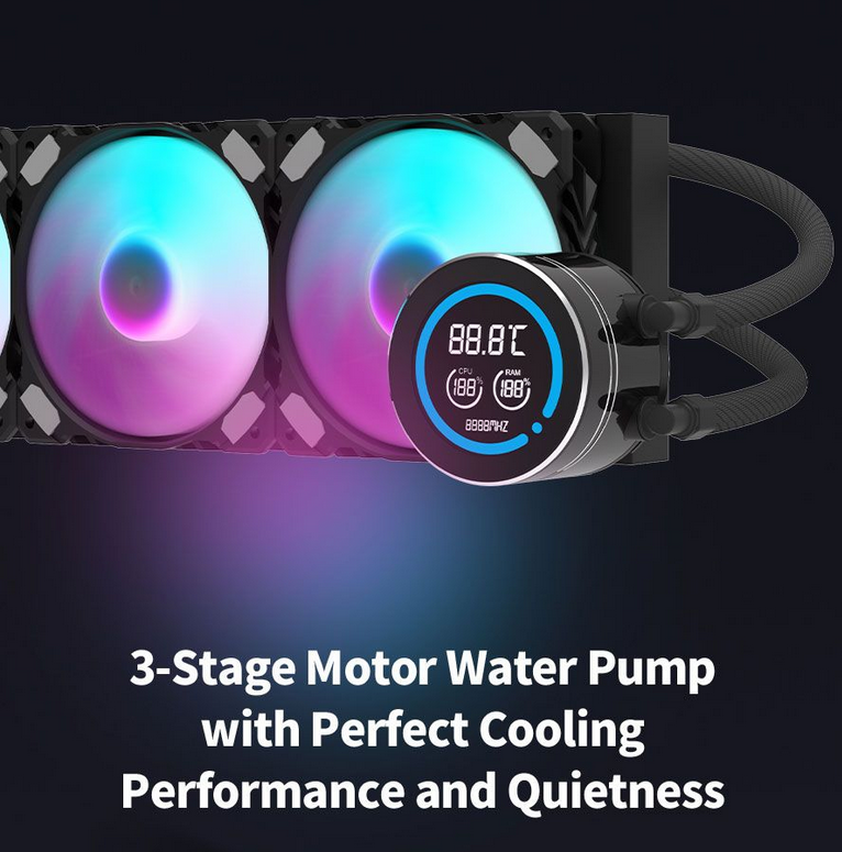 DarkFlash Nebula DN240D 240mm & DN360D 360mm ARGB AIO Liquid Cooler For ...