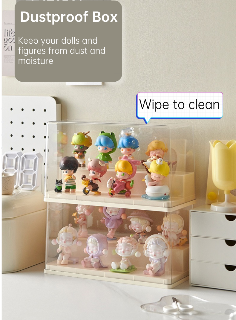 Pop Mart Display Box Acrylic Box Toy Storage Figurine Display Case ...