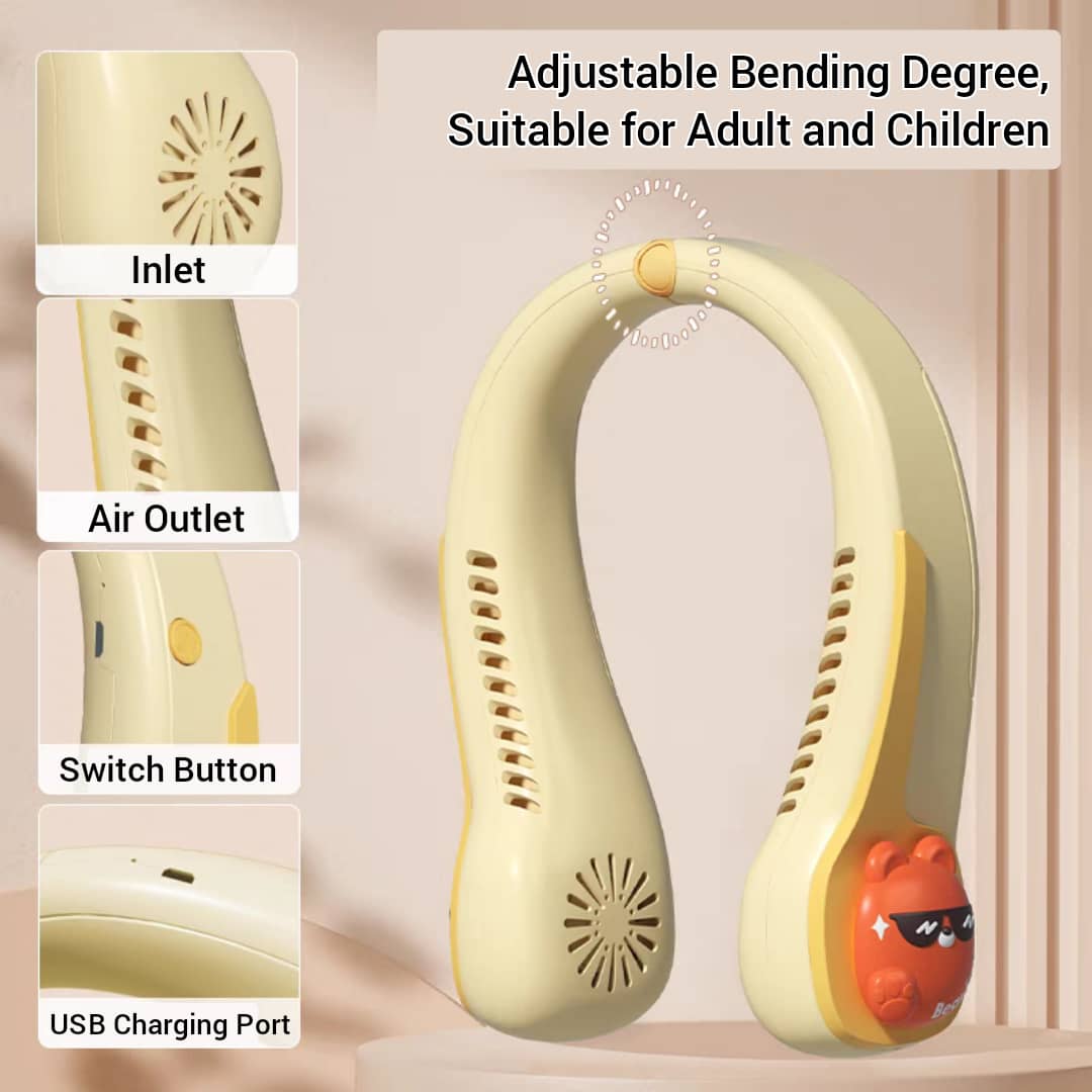 Portable Mini Neck Fan Adjustable Speed Neck Fan 3 Speed Neck Fan ...