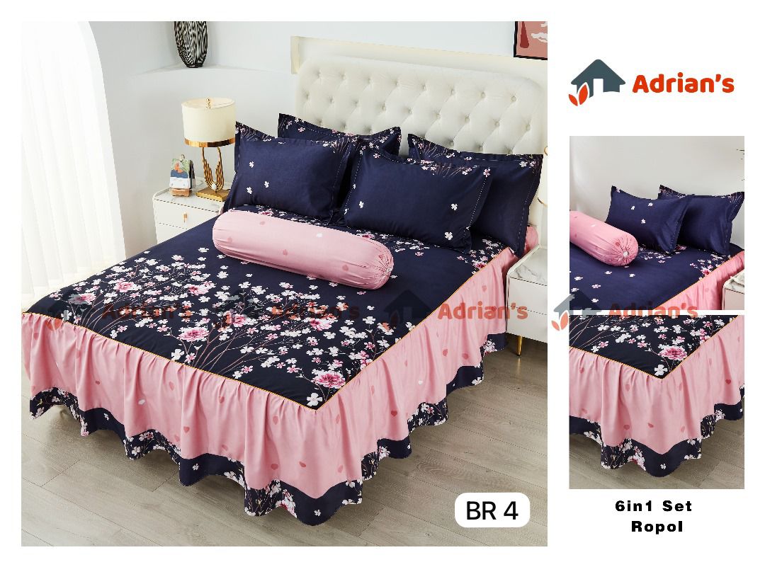 ADRIAN's Set Cadar Ropol 6-in-1 KING/QUEEN Berkualiti Tinggi Gaya Baru ...