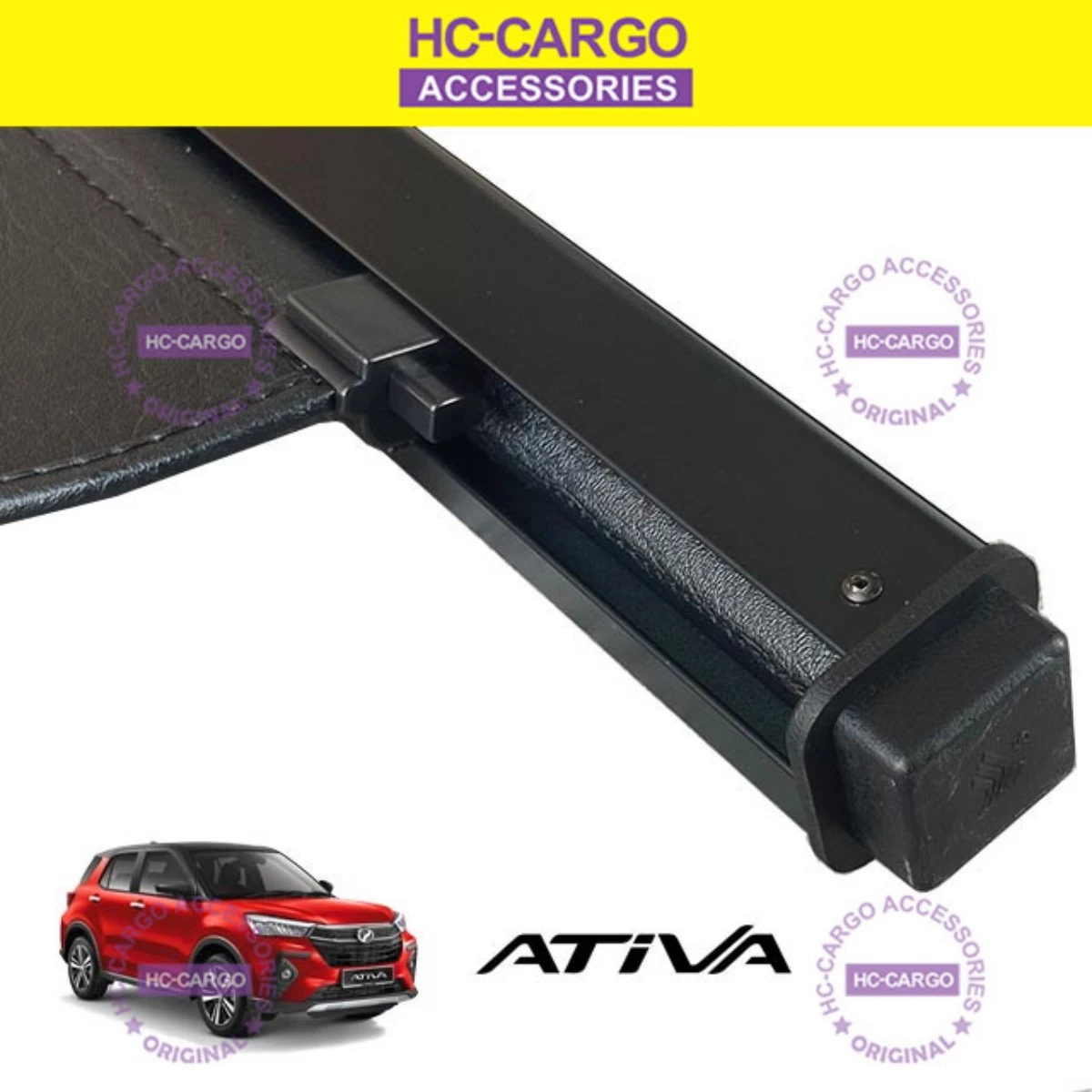 Hc Cargo Perodua ATIVA Leather Retractable Trunk Tonneau Cover Rear ...