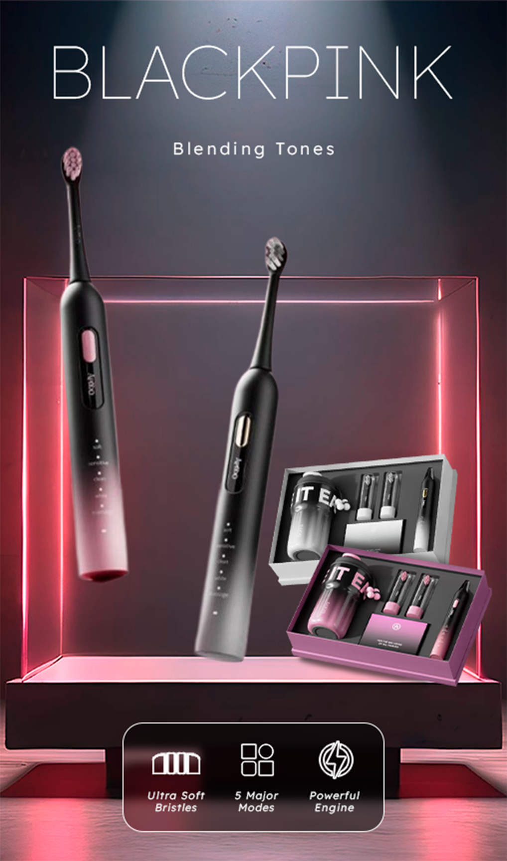 ApiYoo Sonic Electric Toothbrush Deluxe Gift Box T15 with Tumbler ...