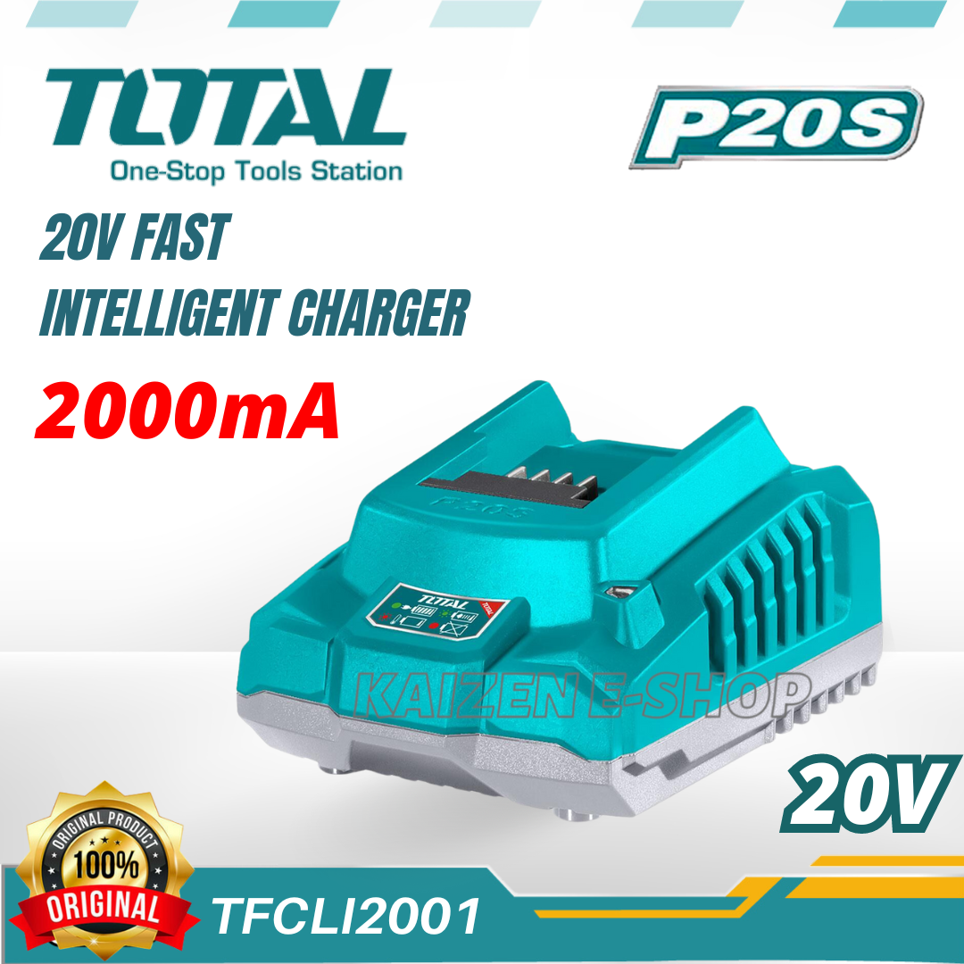 TOTAL TFCLI2001 20V FAST INTELLIGENT CHARGER (2000mA) | Shopee Malaysia