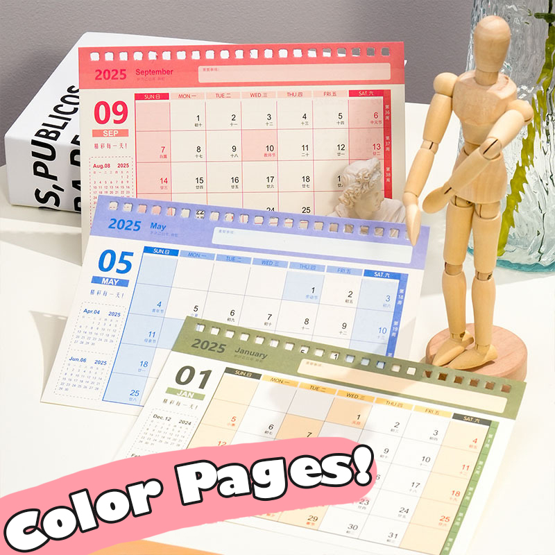 Whitespace 2025 Minimalist Desktop Calendar Big Table Kalendar Planner ...