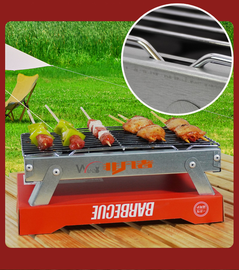 Disposable BBQ Grill Set Indoor / Outdoor Barbecue Grill Set (One time ...