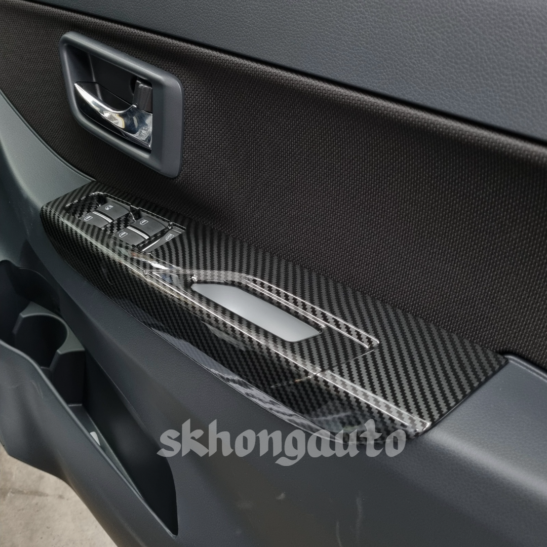 perodua bezza Accessories cover trim carbon fiber set door handle bowl ...