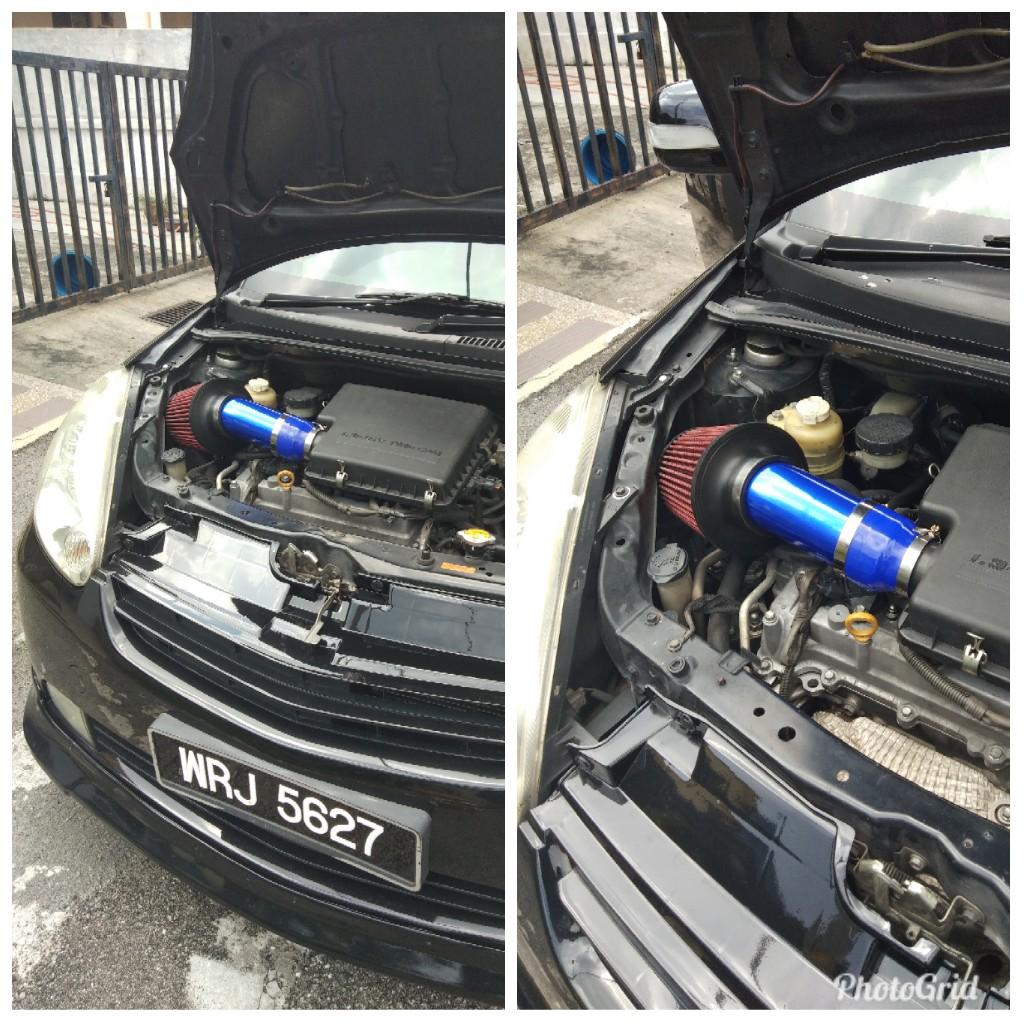 Intake Piping Open pod Myvi alza Simota double fan+ Aluminium air ...