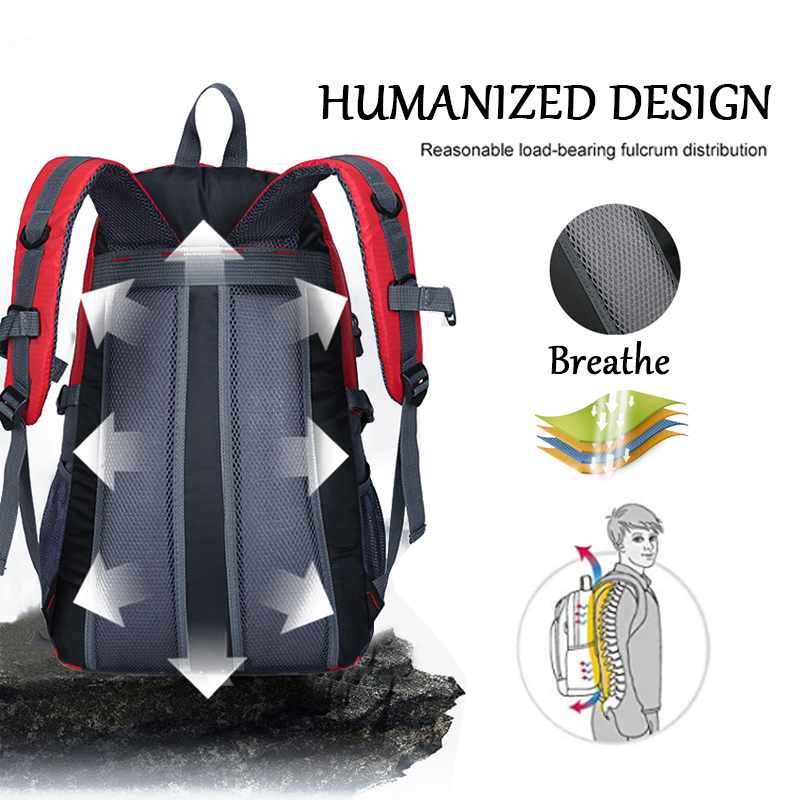 40/60L Outdoor Hiking Bag Travel Waterproof Backpack Computer Bag ...
