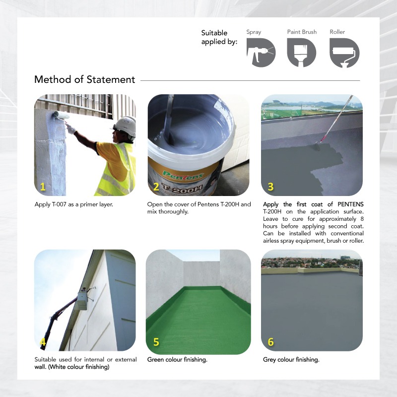 PENTENS T-200H 4.5KG WATER PROOFING UV RESISTANT ELASTOMERIC PU ...