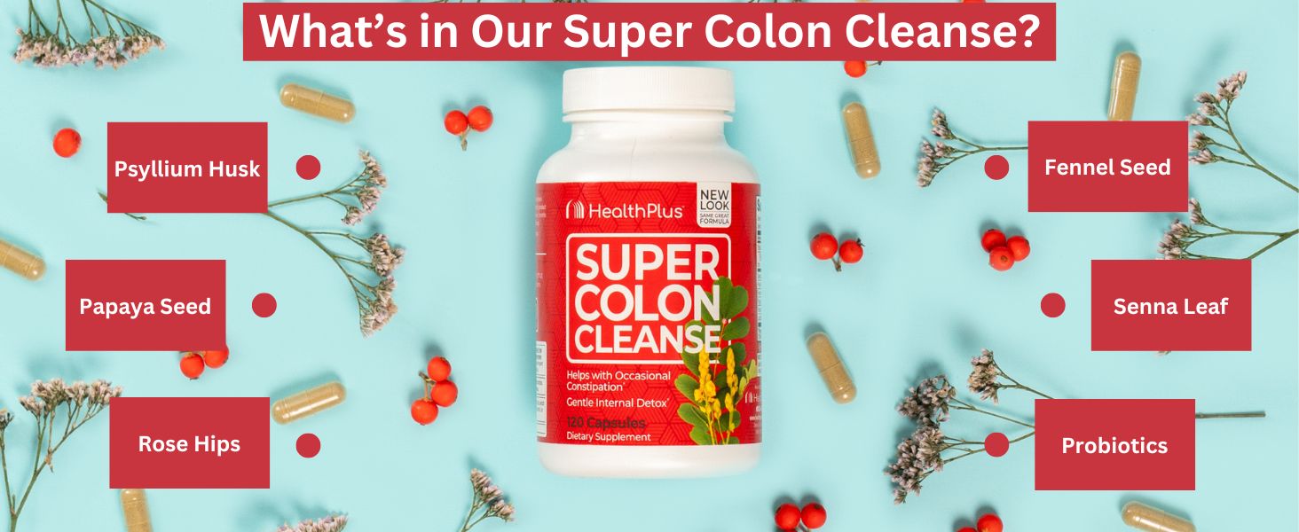 Health Plus Super Colon Cleanse, Gentle Internal Detox l Advanced ...