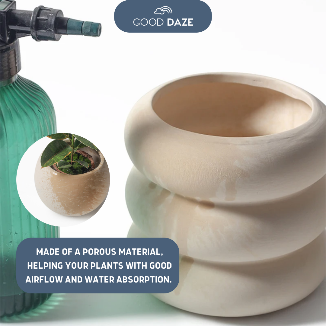 Good Daze Nordic Ceramic Plant Pot Porous Pot Flower Pots Indoor Plant ...