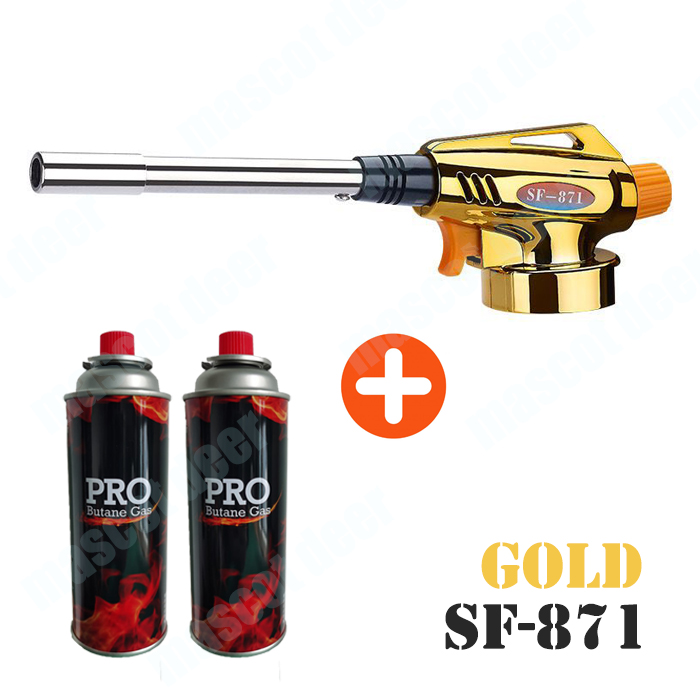 Camping Gas Torch Butane Burner Welding Fire Maker Flame Gun ...
