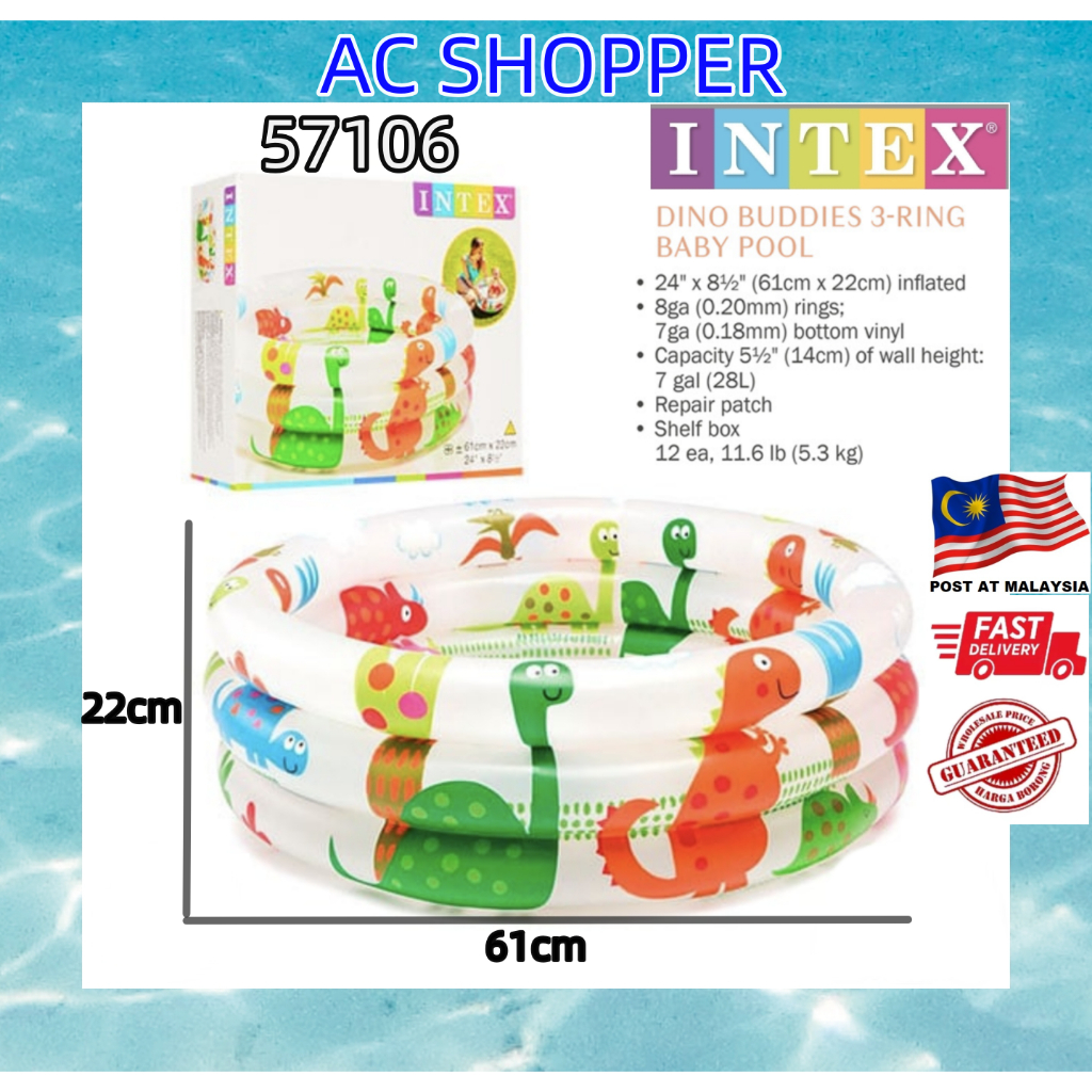 Inflatable children swimming pool kids pool baby intex kolam renang ...