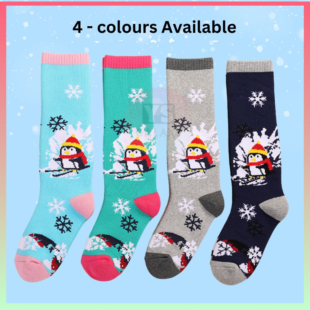 YS GALAXY Children Ski Socks 3 - 12 Tahun Cotton Winter Sock Kids non ...