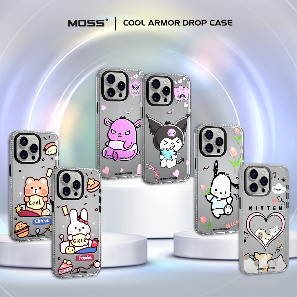 MOSS Cool Armor Sanrio Kuromi Cinnamoroll Pochacco Cute Phone Case ...