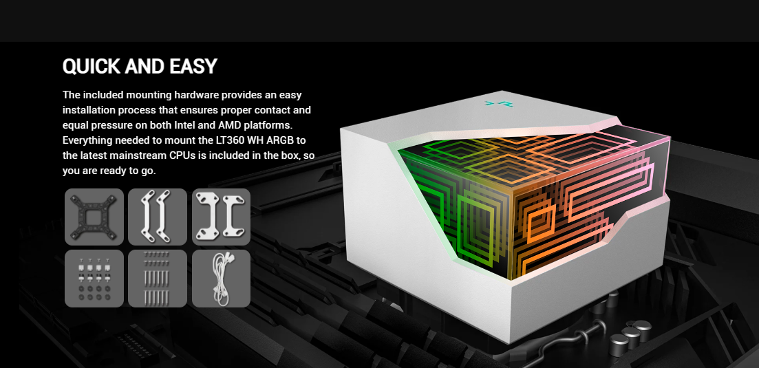 DeepCool LT360 ARGB High-Performance 360mm AiO CPU Cooler | Intel & AMD ...