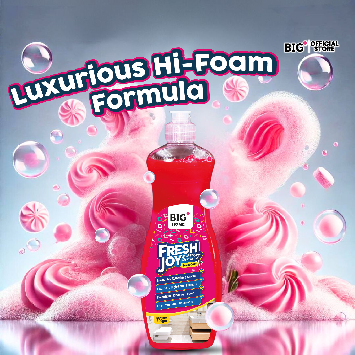 BIG + FreshJoy MultiPurpose Cleaning Gel 500g | Scrub Bath Toilet ...