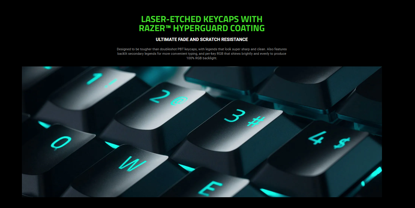 Razer DeathStalker V2 - Linear Red Switch Gaming Keyboard - RZ03 ...