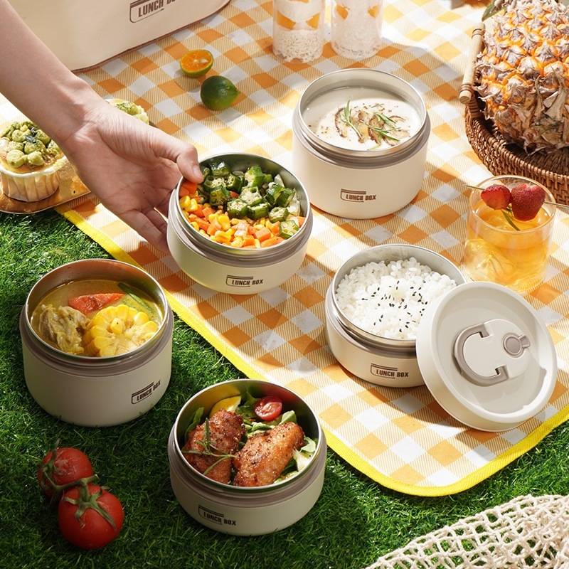 Stainless Steel Lunch Box Insulated Food Storage Box Sealed Food ...