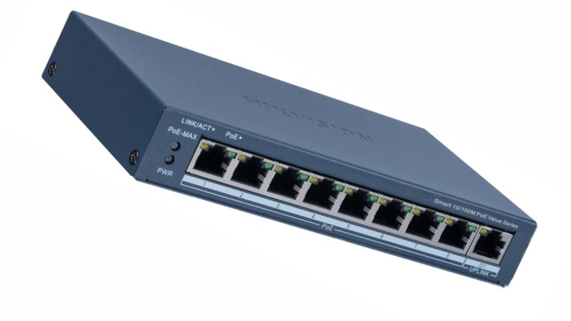 Hikvision 8 Port Fast Ethernet Smart PoE Switch Max. 300 Meter Long ...