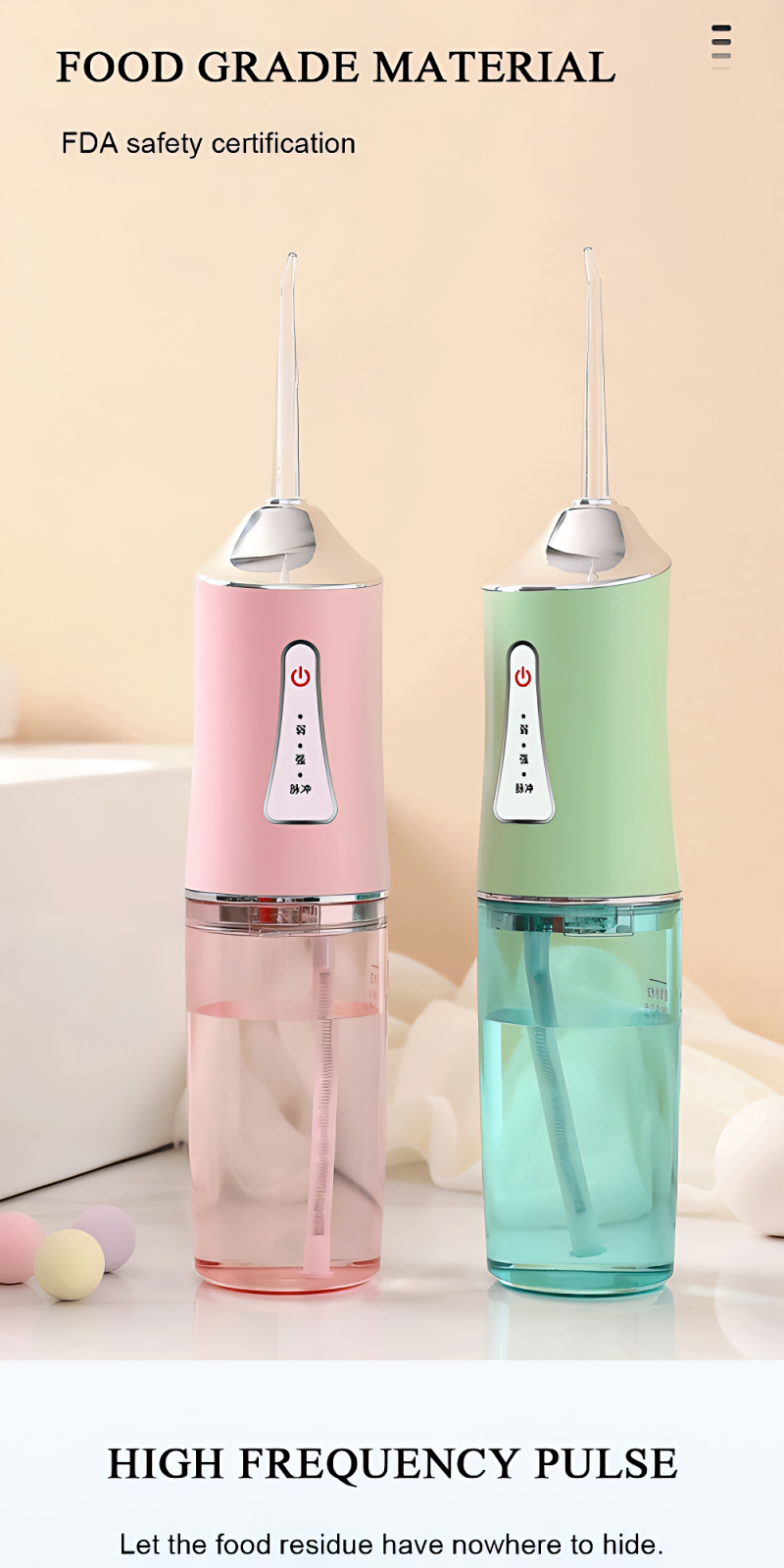 Electric Water Flosser With 4 Nozzles Dental Floss Teeth Waterflosser ...