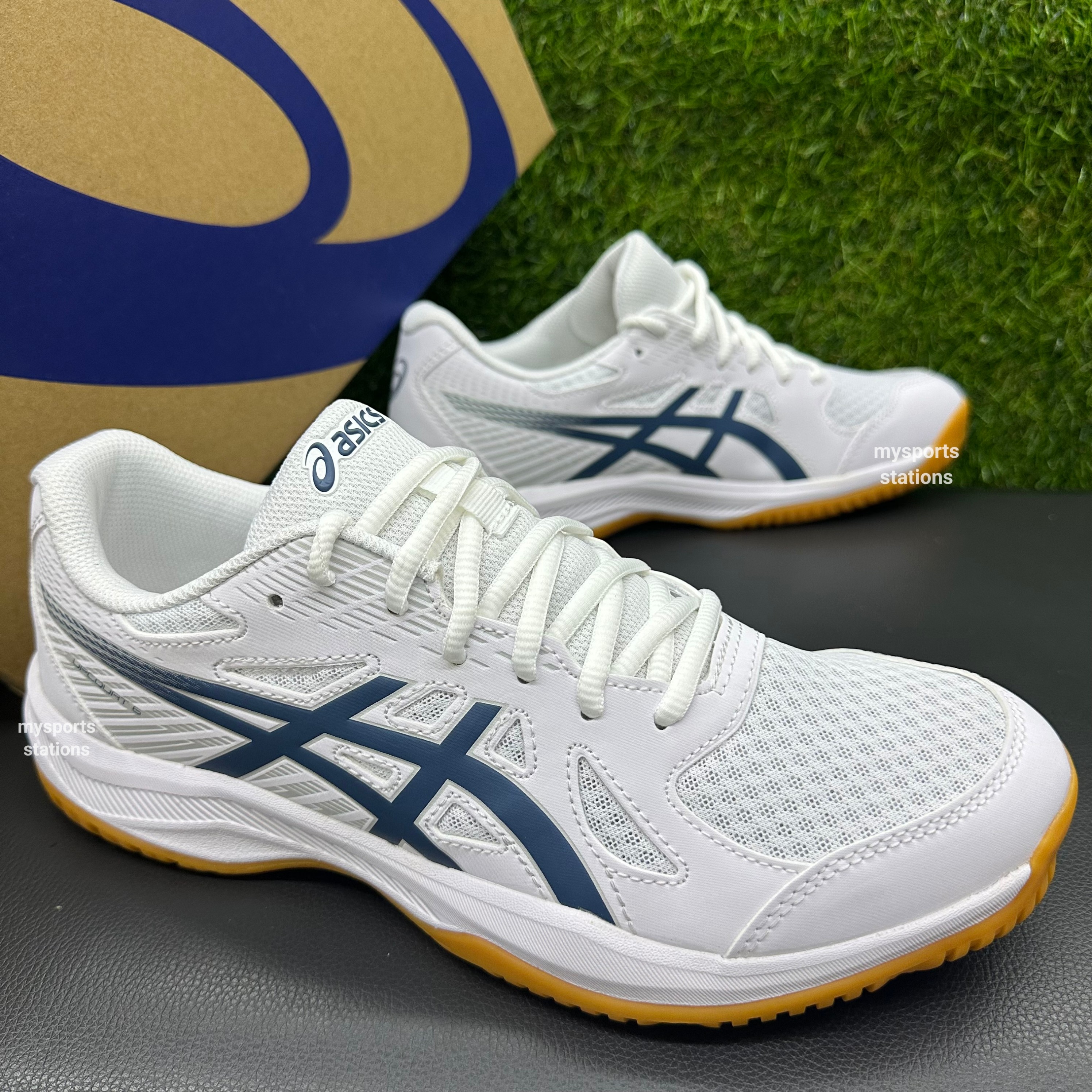 asics Mens Upcourt 6 [1071A104-100] | [1071A104-300] Badminton Shoes | Court Shoes | Kasut ...