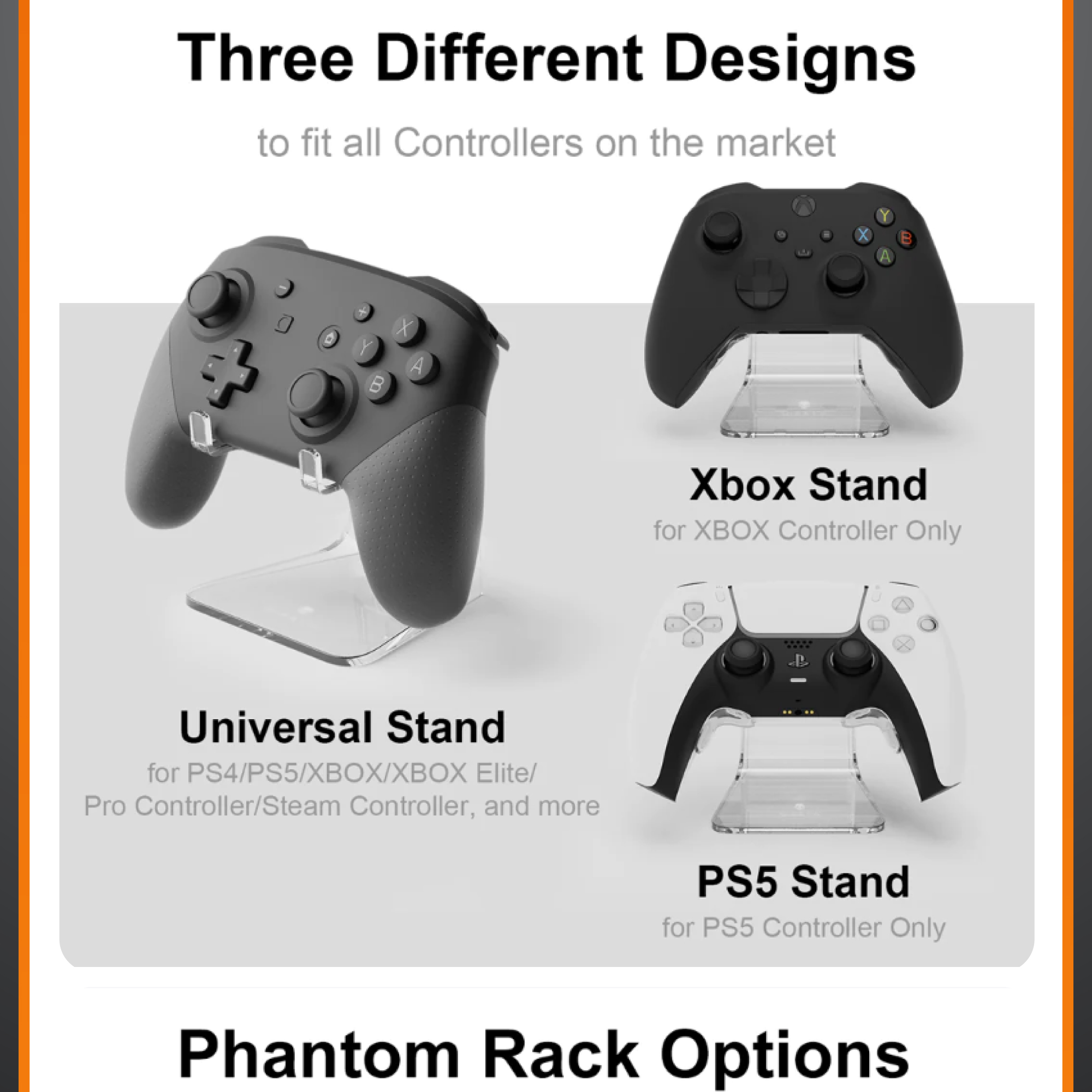 Skull & Co Phantom Stand Rack Mount Bracket PS4 PS5 Xbox Switch Pro ...