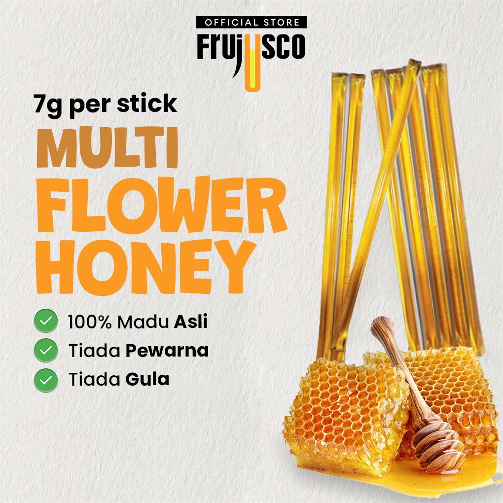 [1 Stick] Frujusco Multi Flower Natural Honey Original 7g Madu Stik ...