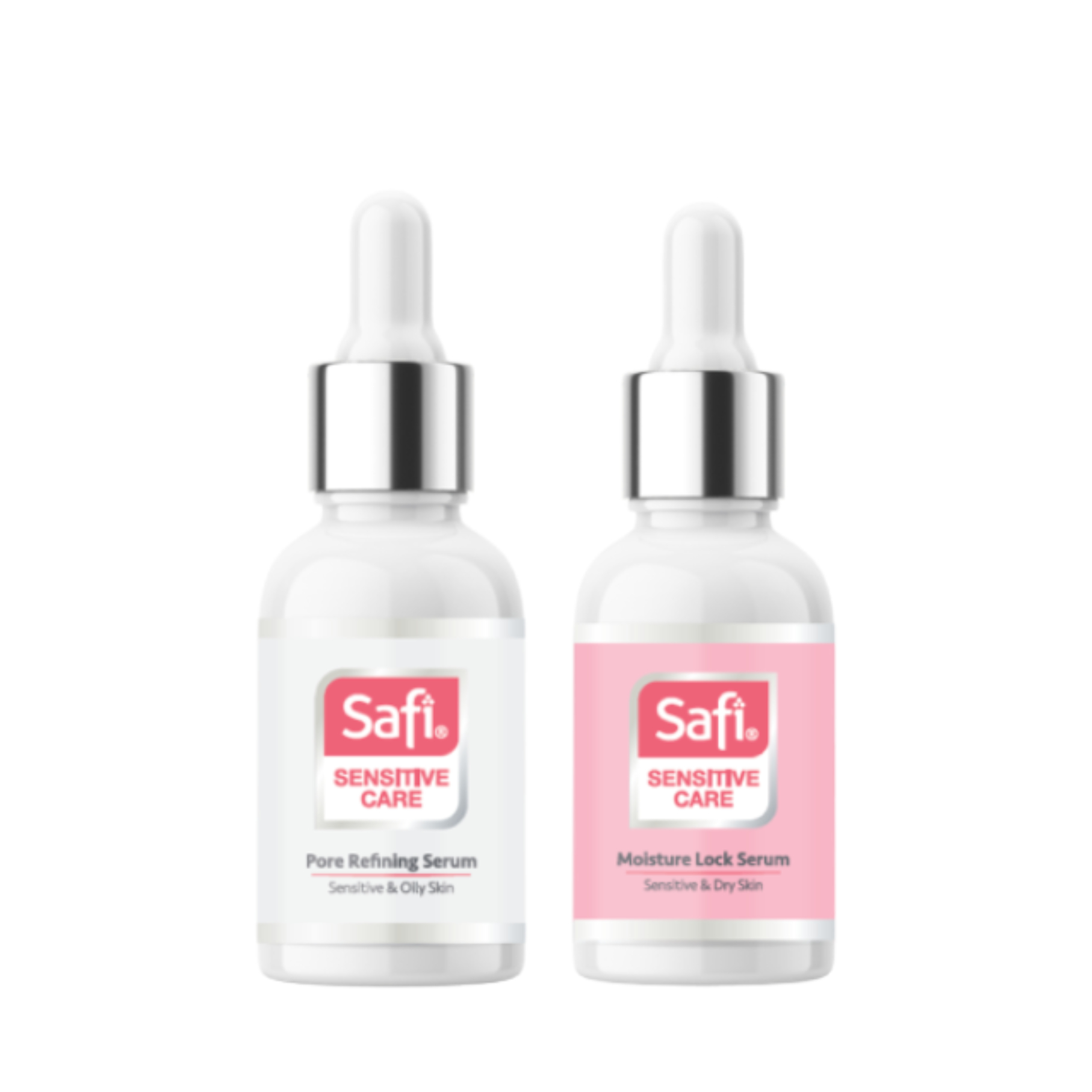 SAFI Sensitive Care Duo: Moisture Lock & Pore Refining Serums ...