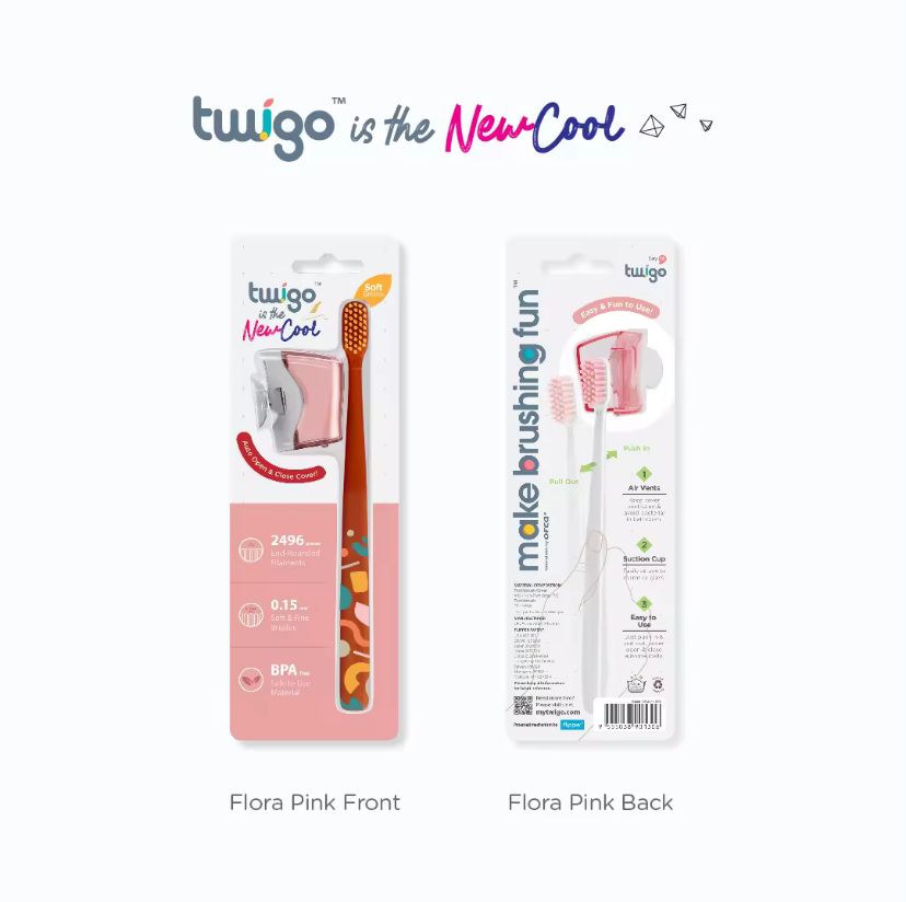 Flipper TWIGO Combo Toothbrush Combo Toothbrush Holder Keep Germs Away ...