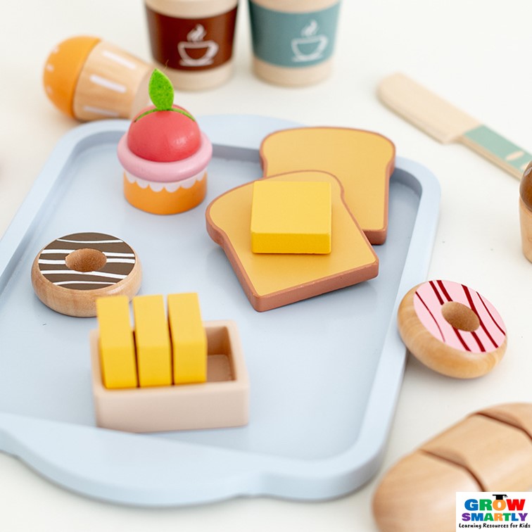 KABI Breakfast Set High Tea Toys Tea Set Toys Food Toys Bread Toy ...