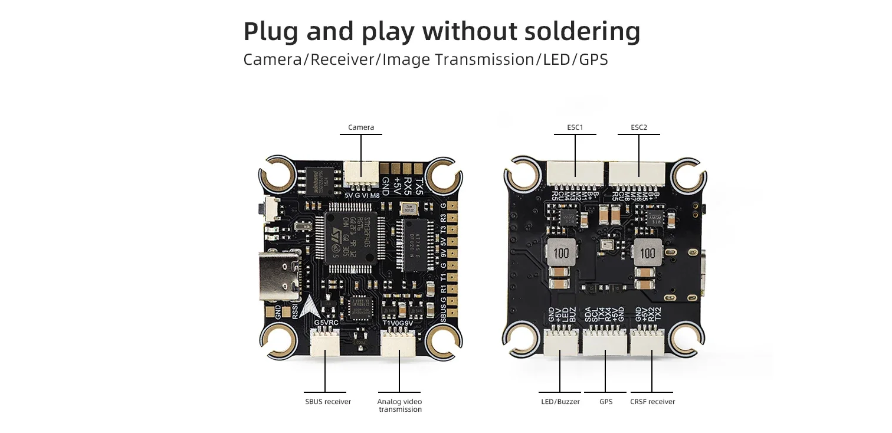 HGLRC SPECTER F460 Stack F405 V2 MPU6000 Flight Controller BLHELI_S 60A ...
