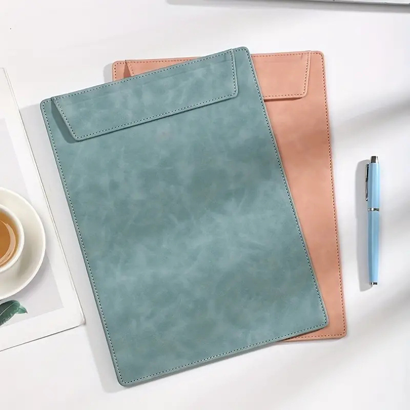 A4 Classic Minimalist PU Leather Magnetic Clip Board Writing Pad ...