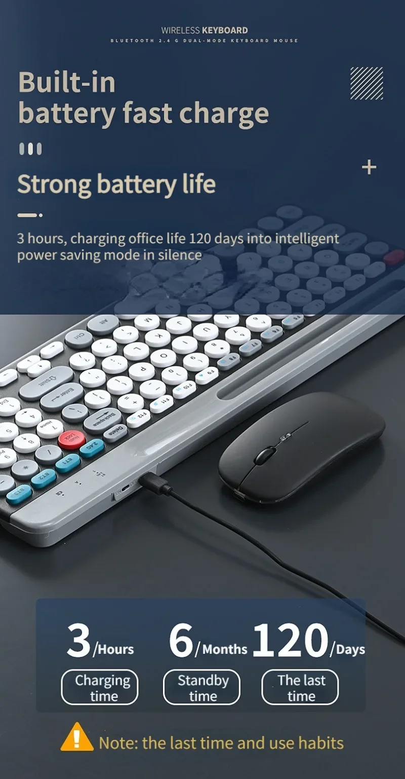AK8 Wireless Keyboard Mouse Combo Wireless Keyboard Mouse Set Bluetooth ...