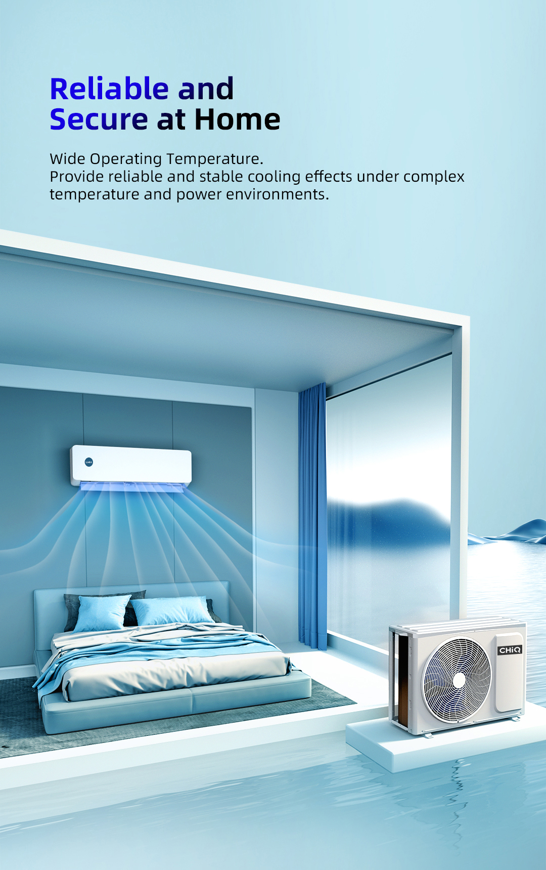 CHiQ CSC-09DDA 1HP(9000BTU) Fast Cooling R32 Air Conditioner /4D ...
